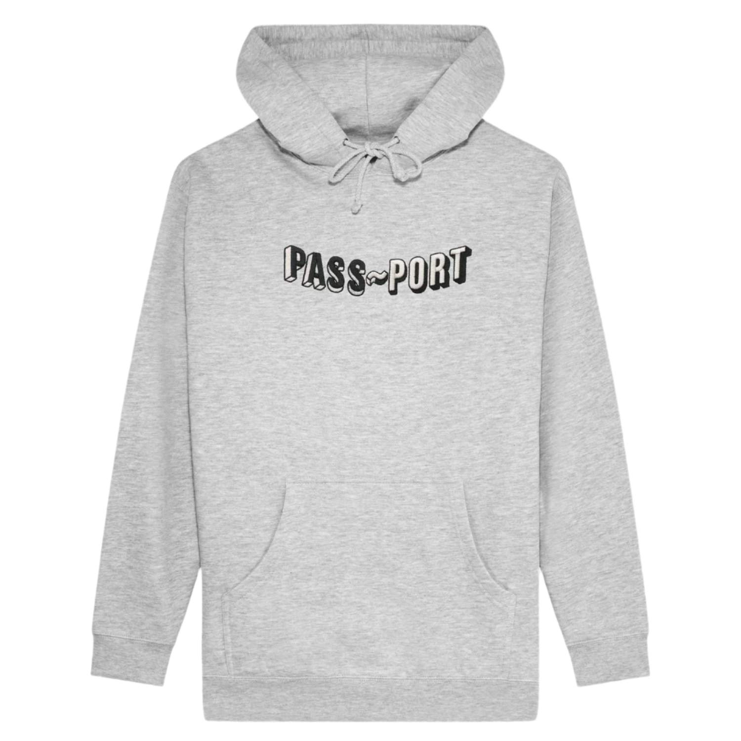 Sunken Logo Embroidery Hoodie (Ash) – Blue Tile Lounge